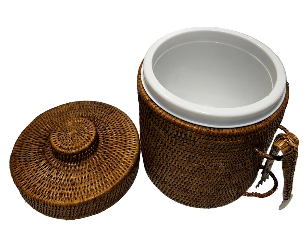 vintage rattan wickered ice bucket – Wallpaper Your World