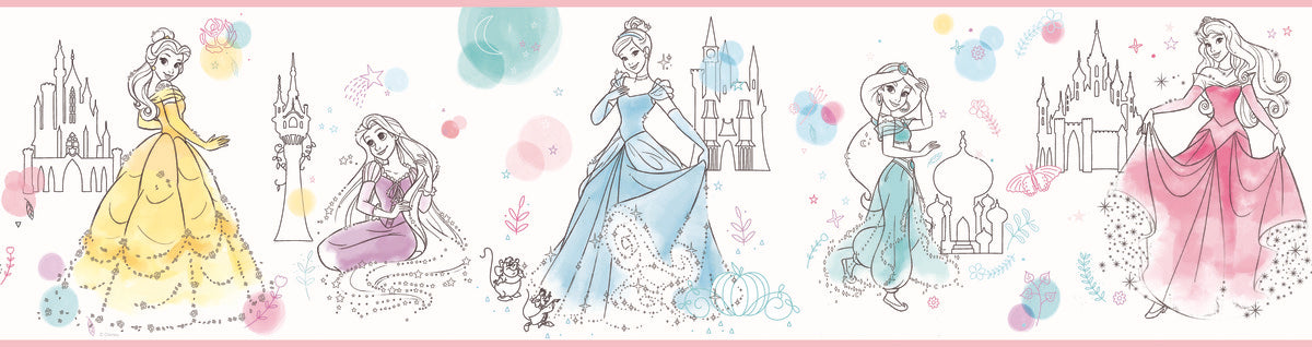 Disney Princess Pretty Elegant Border Wallpaper Border – Wallpaper Your ...