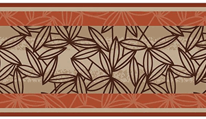 Rust and brown leaf border. Bg1685bd – Wallpaper Your World