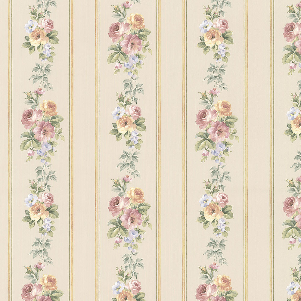 Small Rose Stripe Wallpaper – Wallpaper Your World